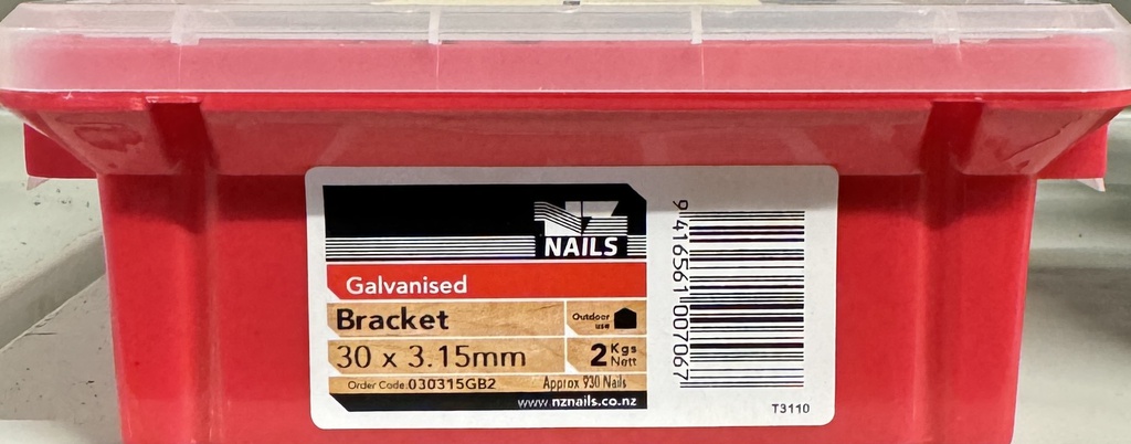 NAIL 2KG 30 x 3.15mm BRACKET PRODUCT NAILS | Warehouse Building Supplies